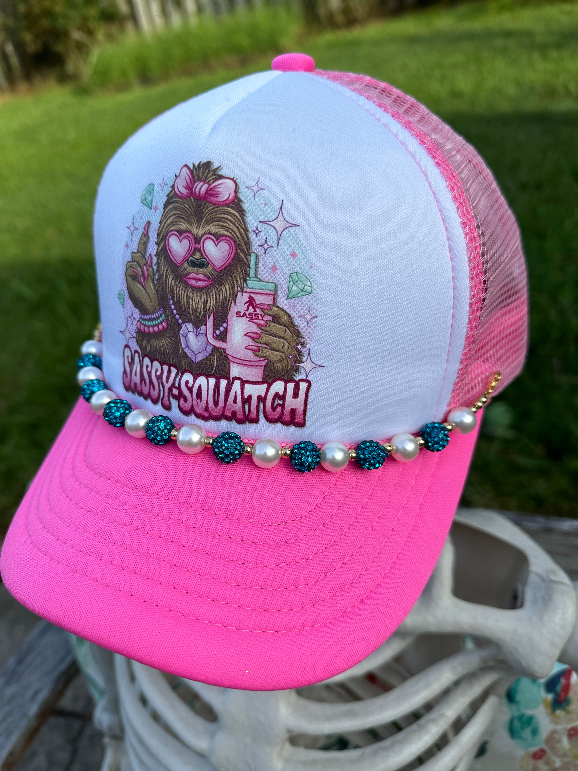 Sassy Squatch Hot Pink Trucker Hat - Etsy