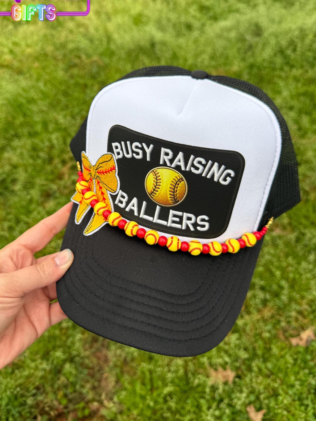 Busy Raising Ballers Faux Patch Trucker Hat: Softball Mom Gift - Etsy