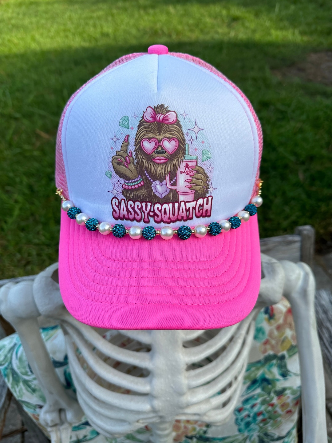 Sassy Squatch Hot Pink Trucker Hat - Etsy