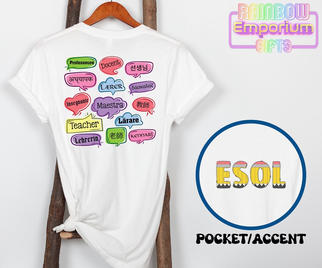 ESOL Teacher T-shirt | Multilingual Educator Tee - Etsy