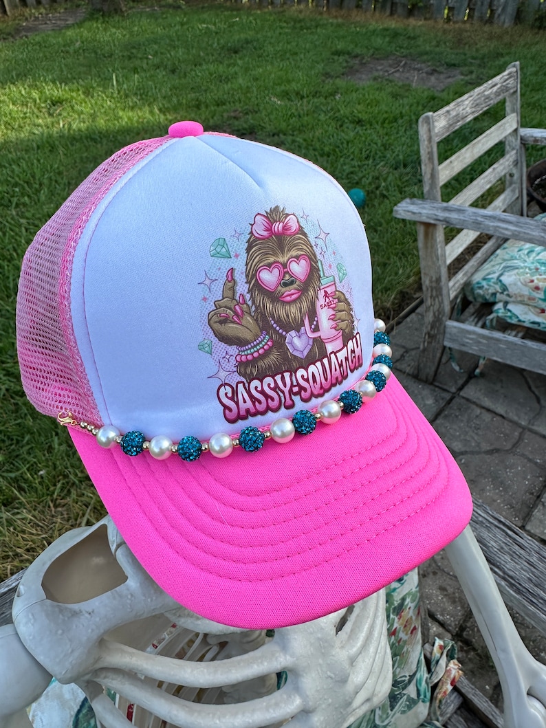 Sassy Squatch Hot Pink Trucker Hat - Etsy