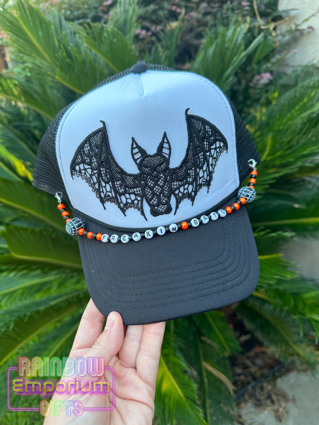 Freakin Bats | Batty Lace Spooky Halloween Trucker Hat - Etsy