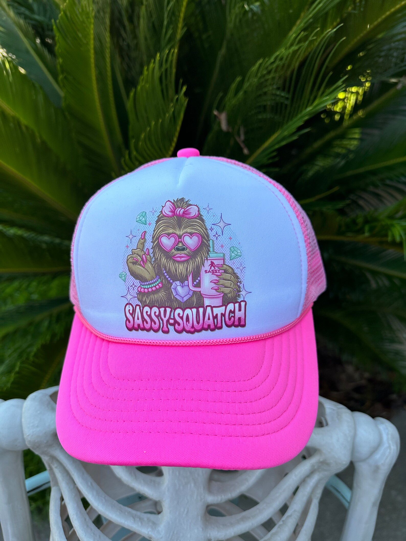 Sassy Squatch Hot Pink Trucker Hat - Etsy