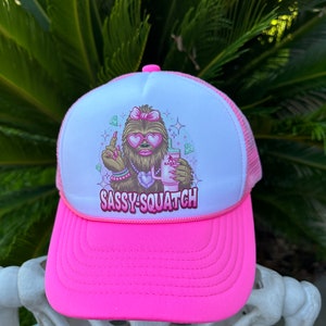 Sassy Squatch Hot Pink Trucker Hat - Etsy