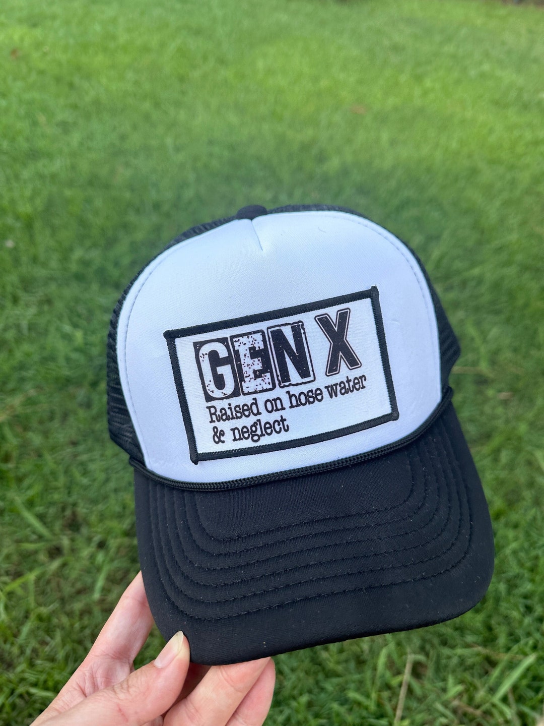 Gen X Trucker Hat | "raised on Hose Water and Neglect" Patch ...