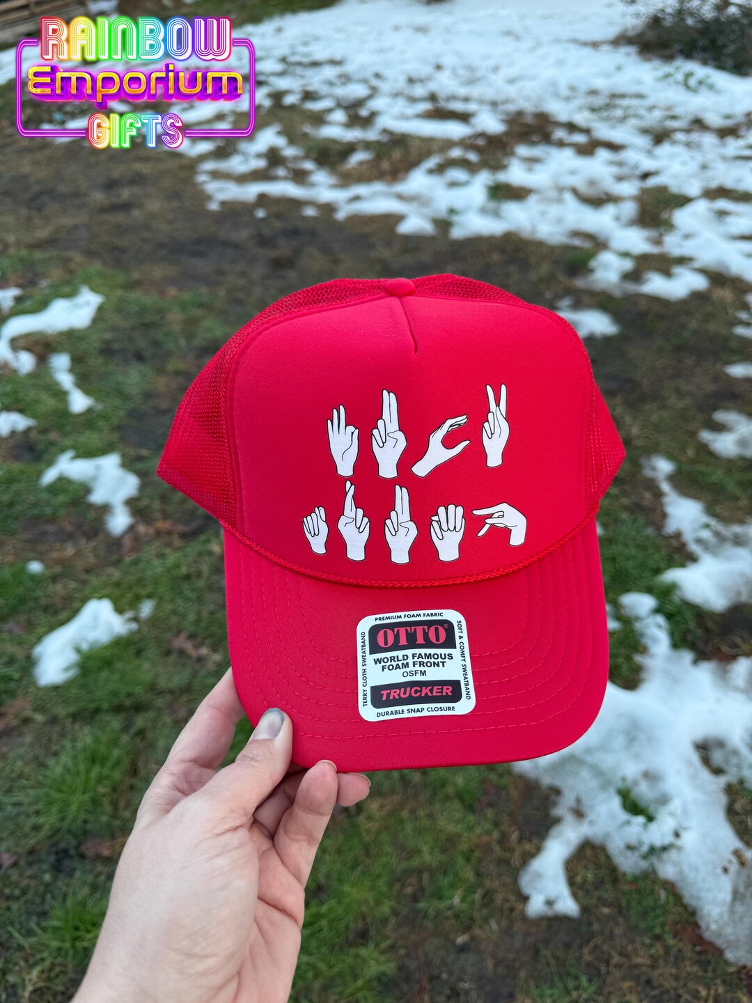 ASL Trucker Hat – "f--- Trump" Protest Hat, Hand Sign Language - Etsy