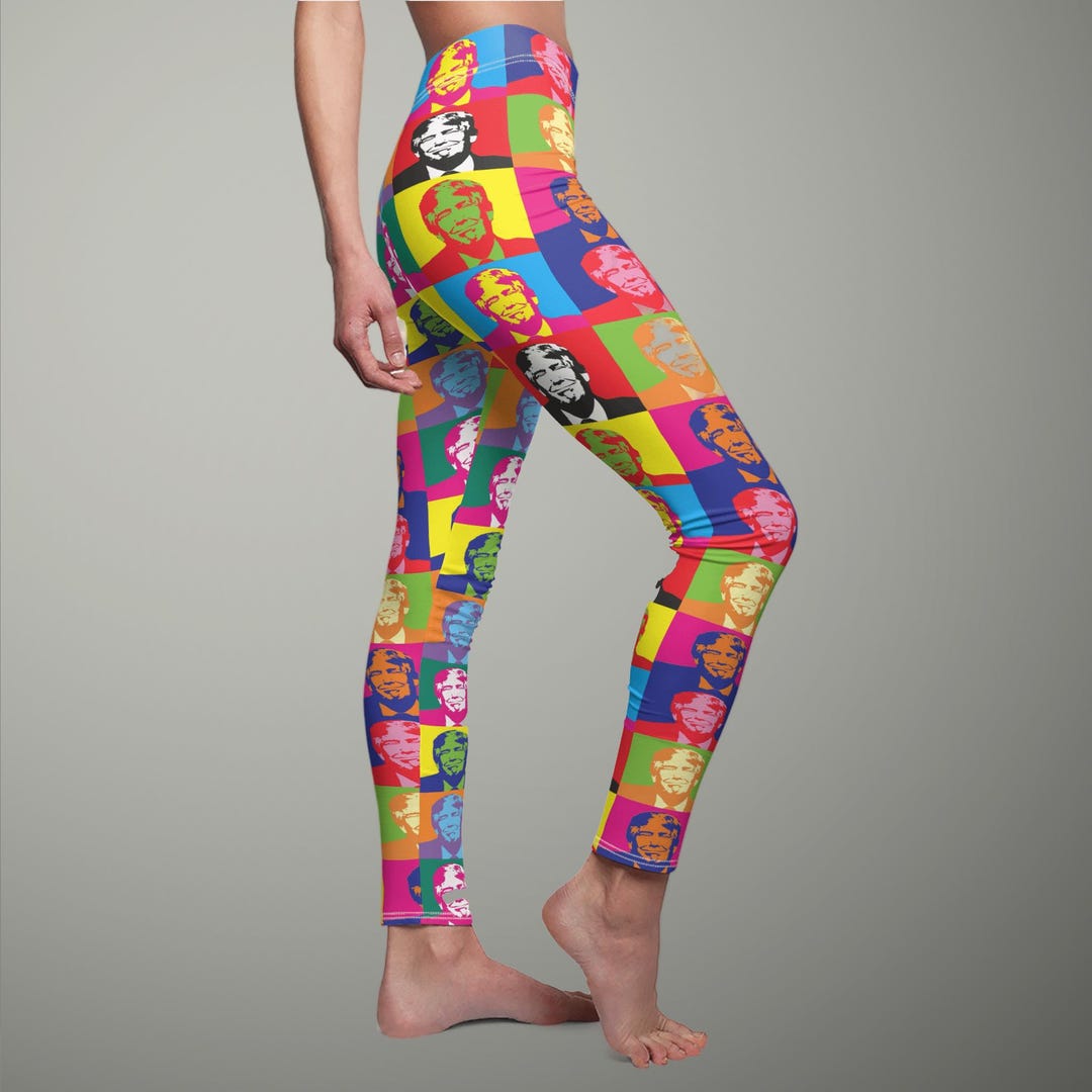 Leggings, Donald Trump Smile Andy Warhol Collage, Patriotic Women's ...