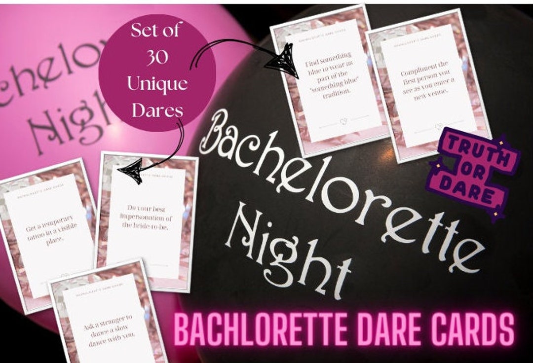 Bachelorette Dare Cards, Girl's Night Out, Drinking Games, Bachelorette ...