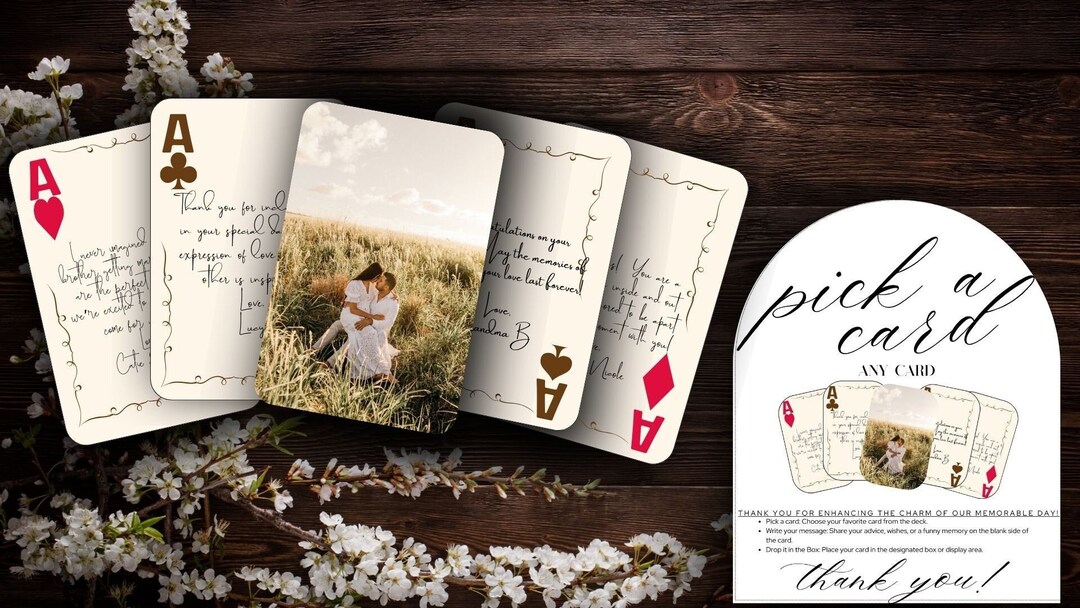 Pick Any Card Guestbook Alternative, Custom Playing Cards, Blank ...
