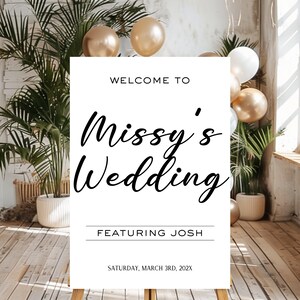 Funny Welcome Wedding Sign Template, Humorous Bride & Groom, Editable ...