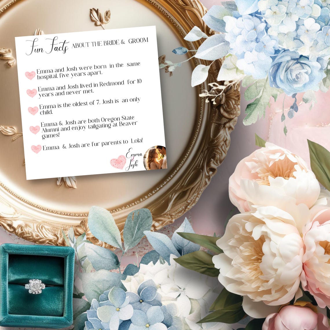 Wedding Fun Facts Card, Minimalist Trivia Game (canva Template) - Etsy
