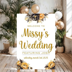 Wedding Sign Featuring Husband, Funny Welcome Template, Bride's Welcome ...