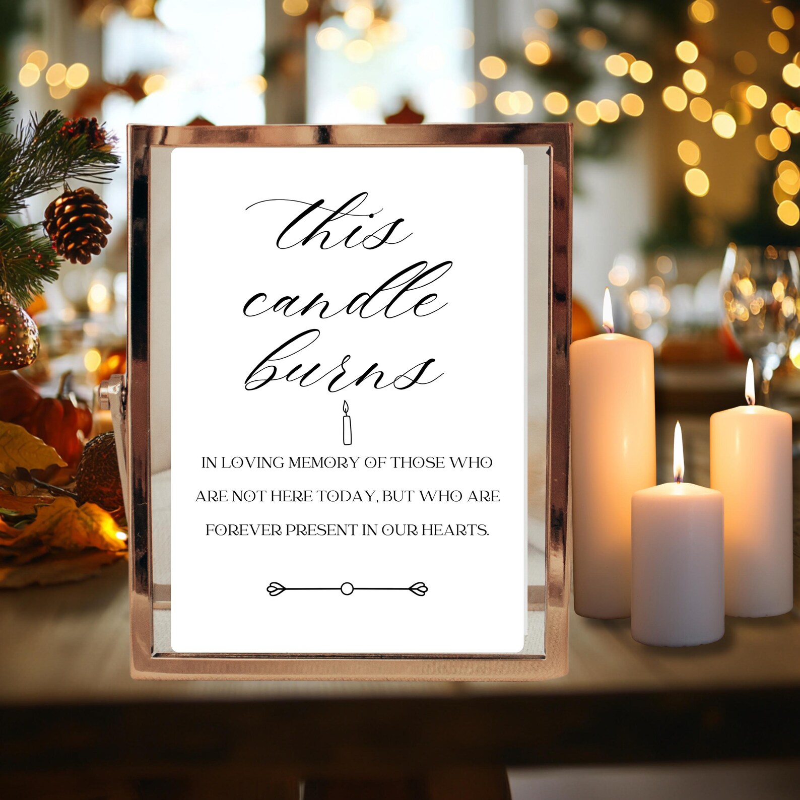 Wedding Memorial Sign, Candle Tribute (canva Template) - Etsy