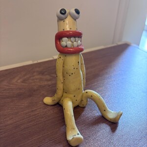 Handcrafted Ceramic Little Ugly Phone Stand | Cute Porcelain Desk ...