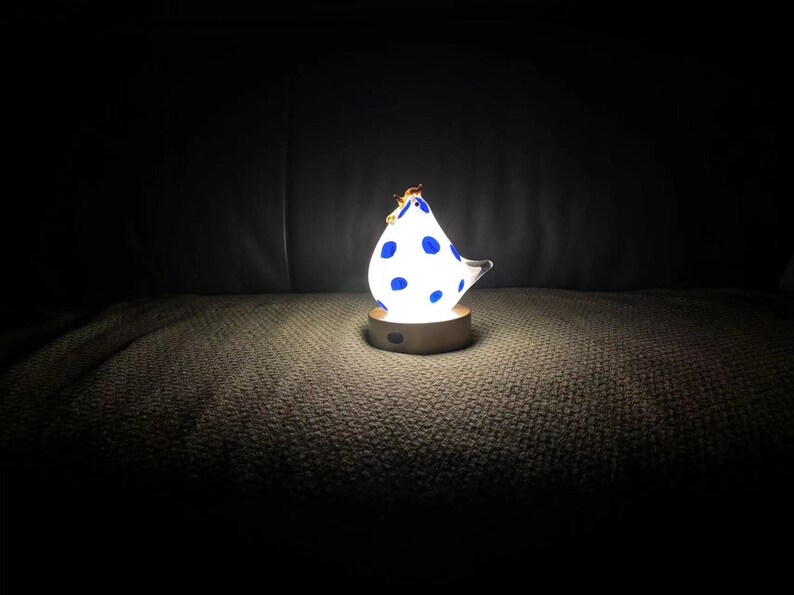 Hand Blown Glass Hen Night Light: Whimsical Vintage Table Lamp - Etsy