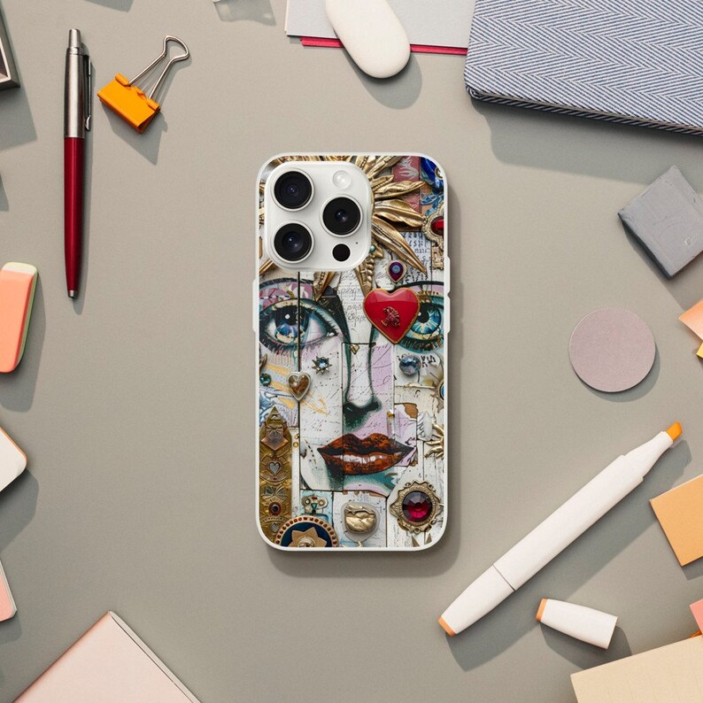 3D PRINTED, Vintage Gemstone Glam Flexi Case, Girly Case for iPhone 7-X ...