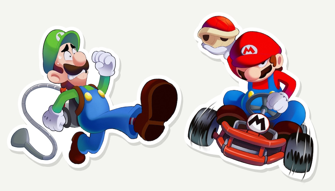 MARIO BROS Mario & Luigi Stickers - Etsy