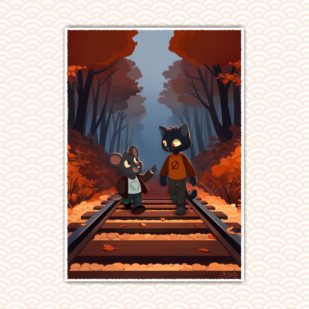 NITW - Night in the Woods ''TRAIN TRACKS'' Art Print - Etsy