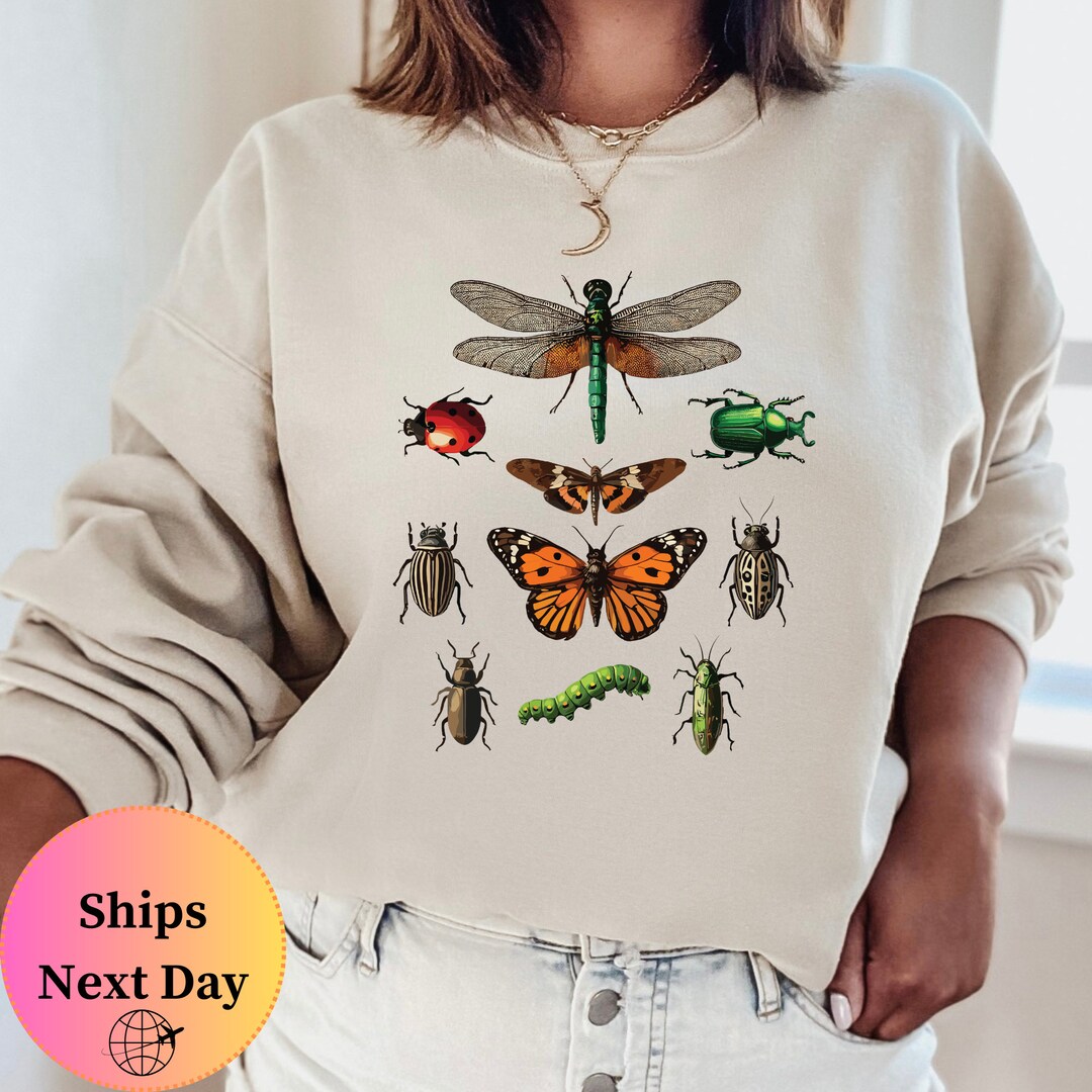 Retro Bugs Sweatshirt, Cute Entomology Clothing, Fun Entomologist ...