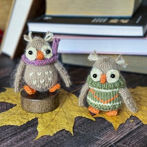 Owl Knitting Pattern, Knitted Bird Pattern, Wise Owl Knitting Pattern ...