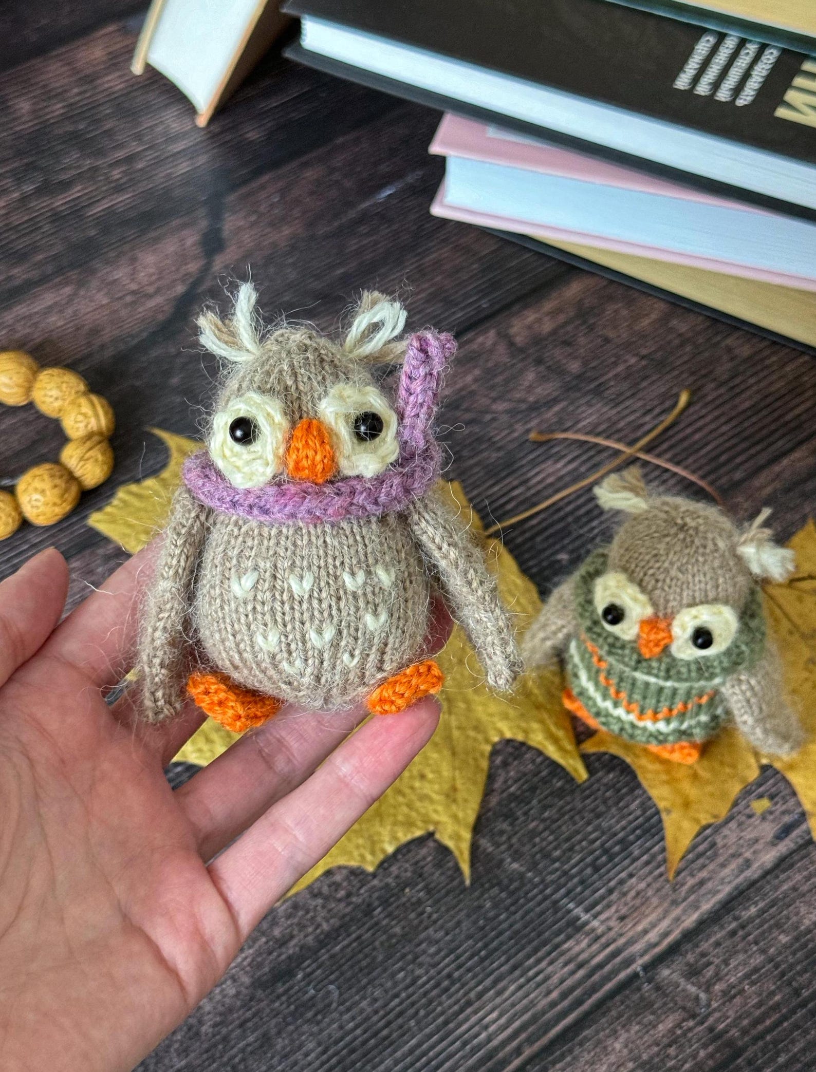 Owl Knitting Pattern, Knitted Bird Pattern, Wise Owl Knitting Pattern ...