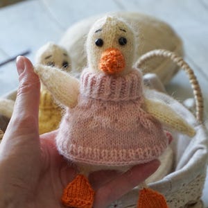 Goose Knitting Pattern Knitted Toy Pattern Knitted Animal Pattern Tiny ...