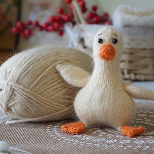 Goose Knitting Pattern Knitted Toy Pattern Knitted Animal Pattern Tiny ...