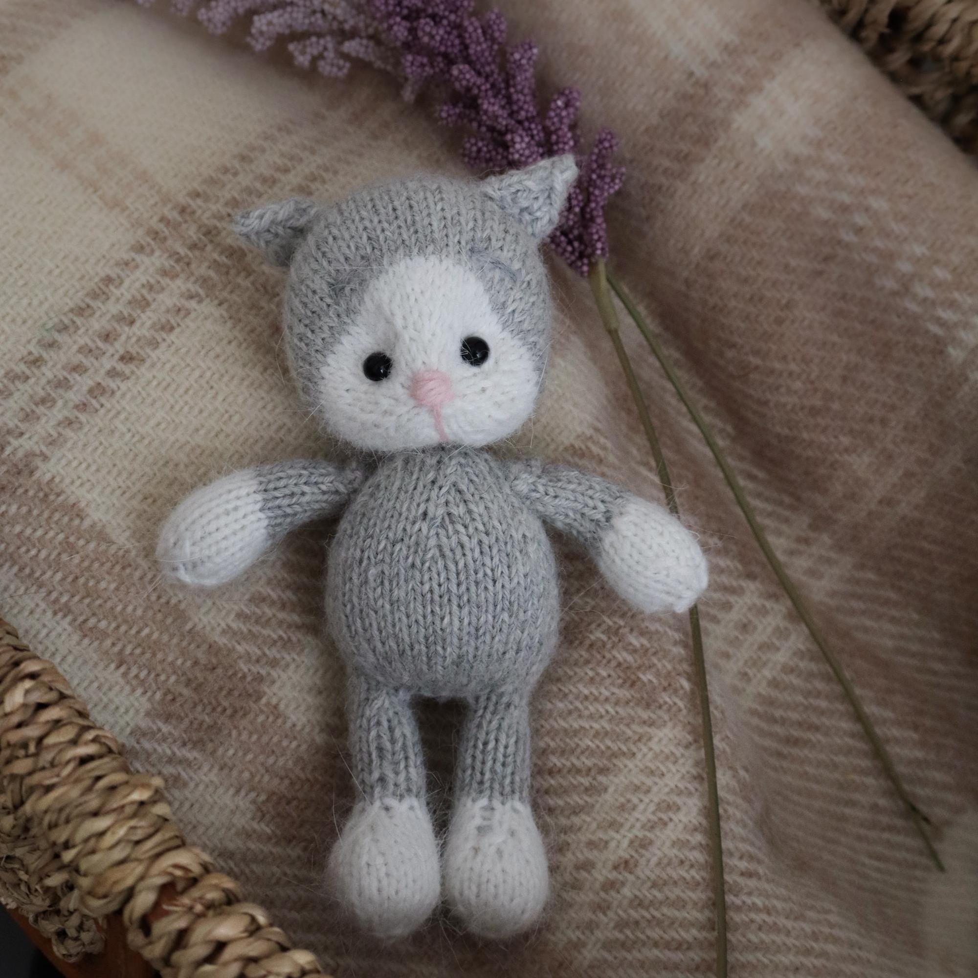 Kitten Knitting Pattern Toy Knitting Pattern Cat in Dress Pattern Toy ...