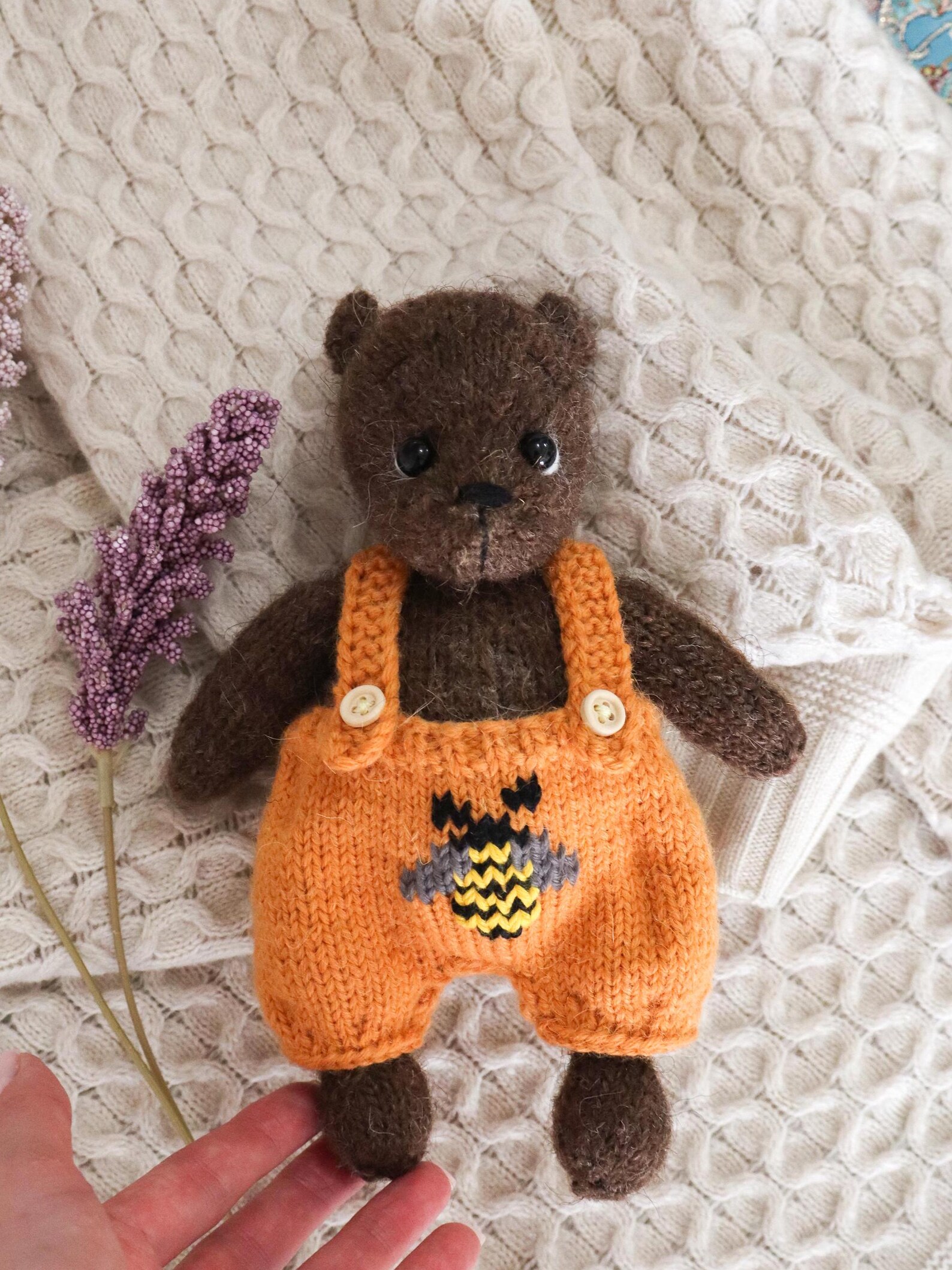 Teddy Bear Toy Pattern Knitted Bear PDF Pattern Bear in Romper Pattern ...