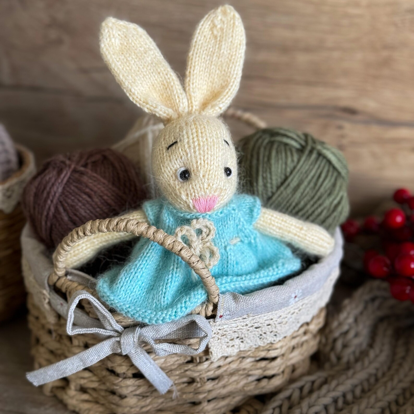 Baby Bunny Knitting Pattern, Little Rabbit Kitting Pattern, Animal ...