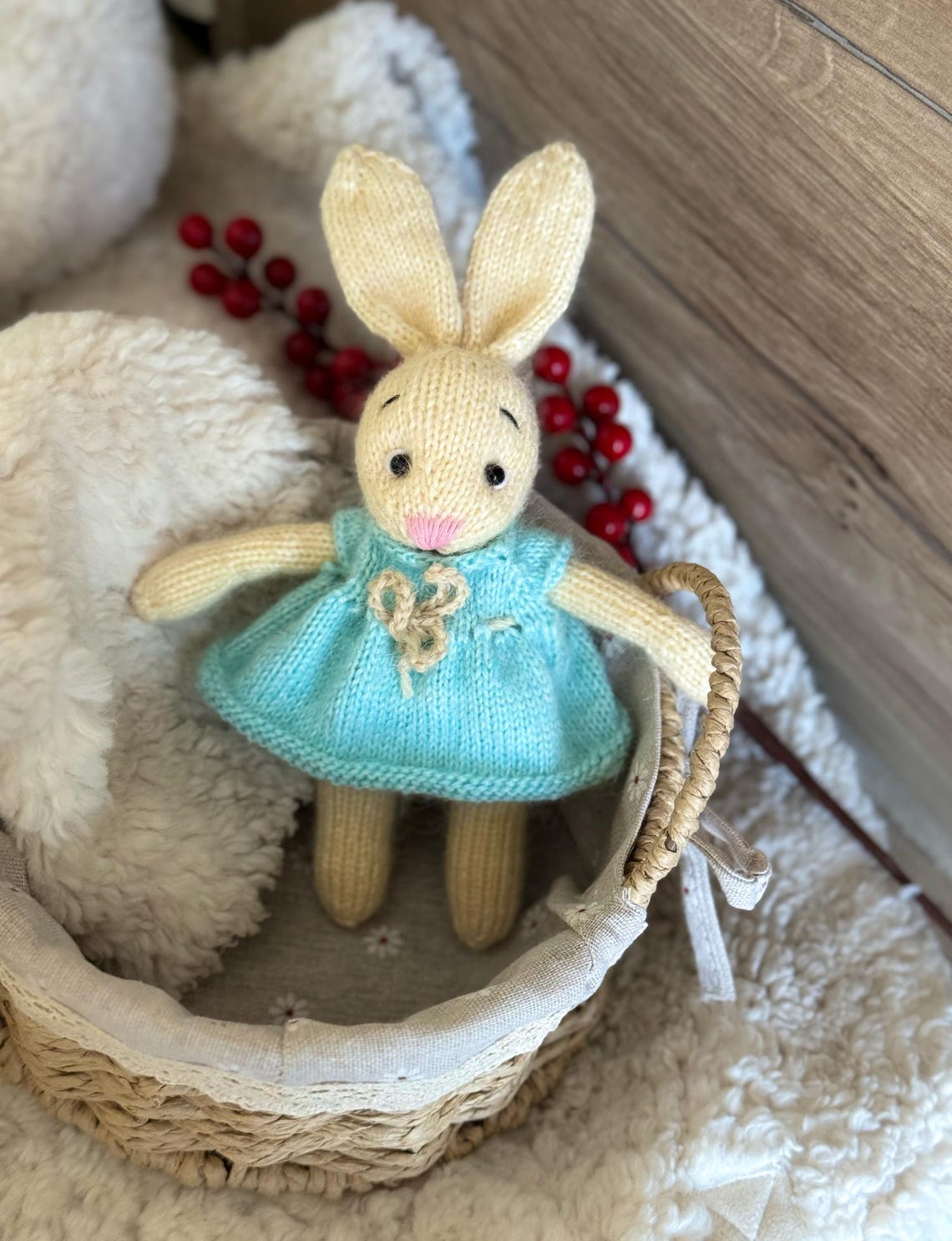 Baby Bunny Knitting Pattern, Little Rabbit Kitting Pattern, Animal ...