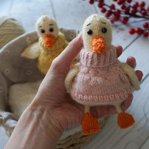 Goose Knitting Pattern Knitted Toy Pattern Knitted Animal Pattern Tiny ...