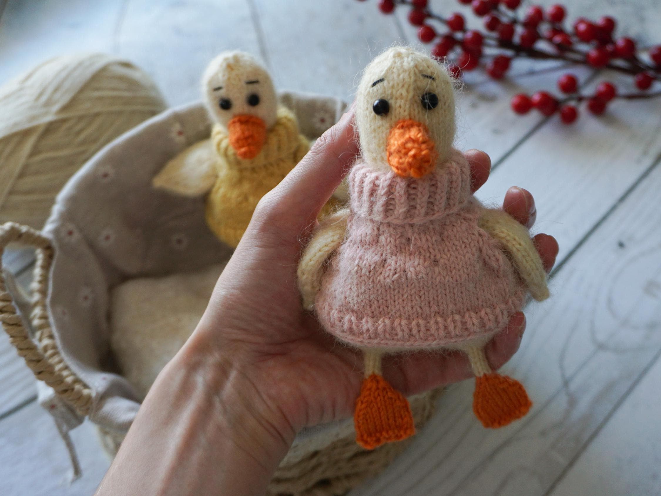 Goose Knitting Pattern Knitted Toy Pattern Knitted Animal Pattern Tiny ...