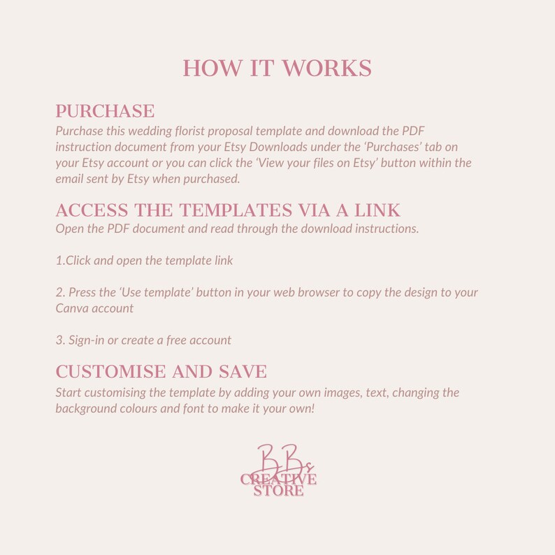 Wedding Florist Simple Invoice Template | Edit in Canva - Etsy