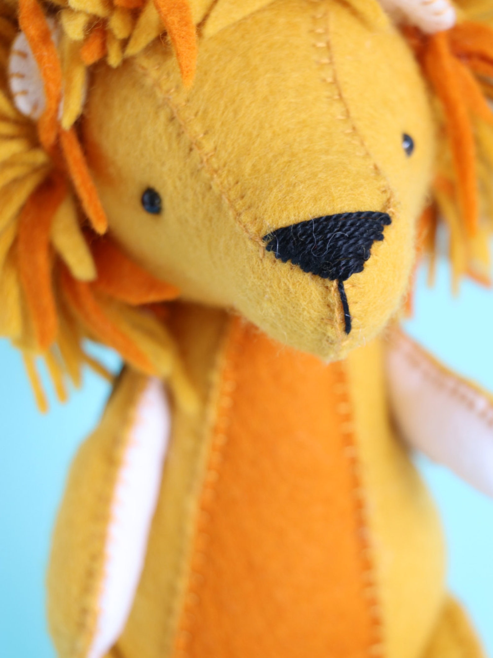 Lion Pdf Pattern Felt Lion Pattern Diy Lion Plush Lion - Etsy UK