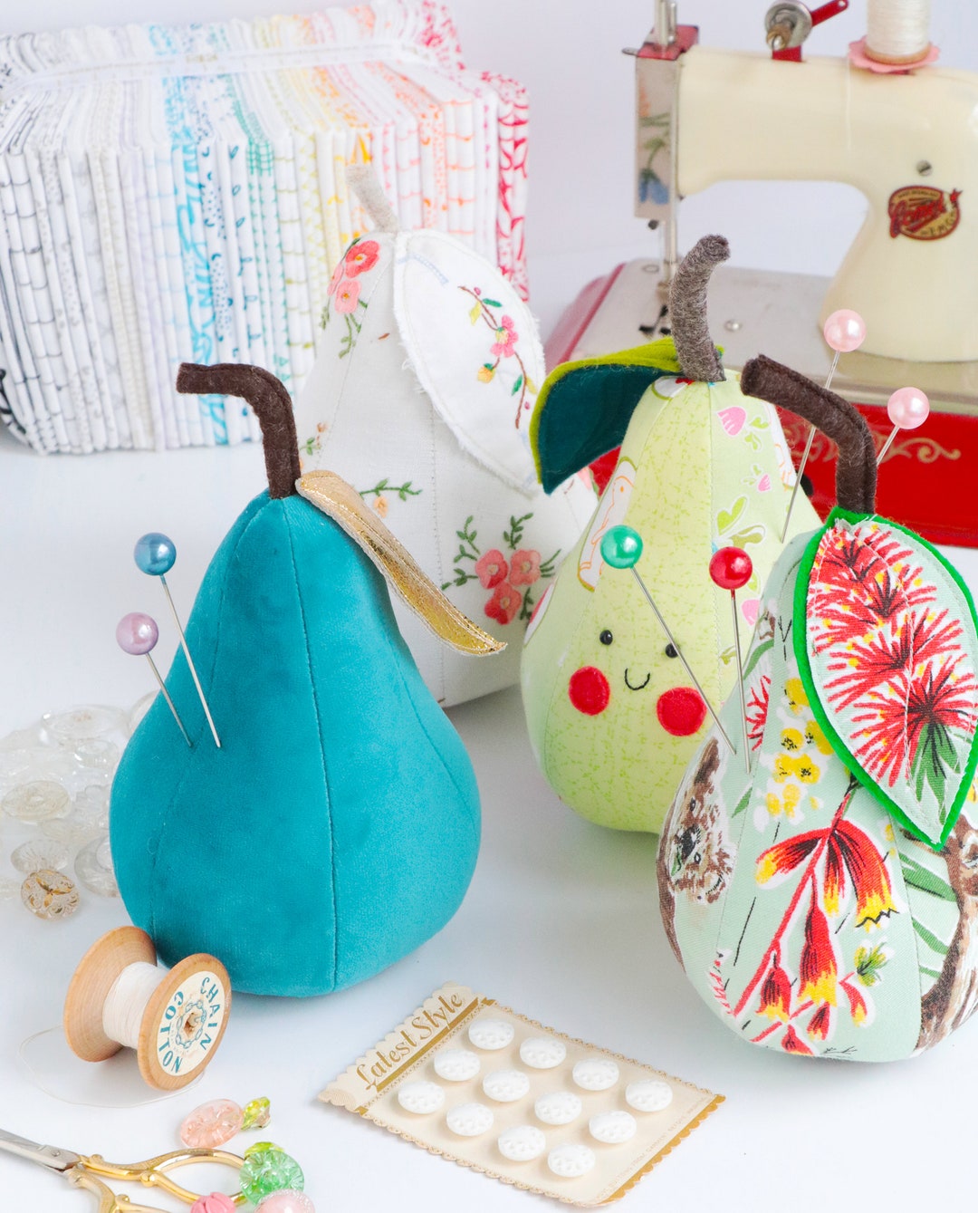 Posh Pears: Pin Cushion Pattern, Pin Cushion Pdf, Plush Pdf Pattern ...