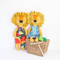 Larry Lion Toy Sewing Pattern PDF, Stuffed Lion Pattern, Stuffed Animal ...