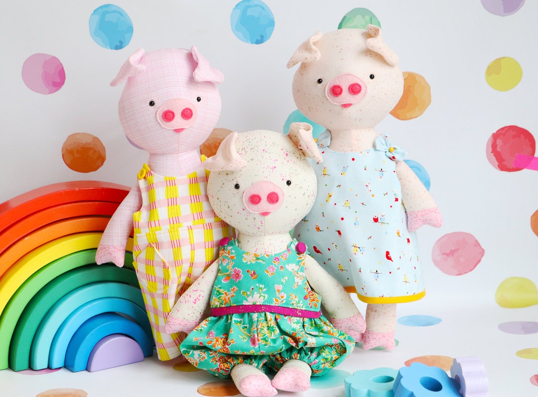 Pig Sewing Pattern, Pig Sewing Pattern, Pig Doll, Stuffed Animal Pdf ...