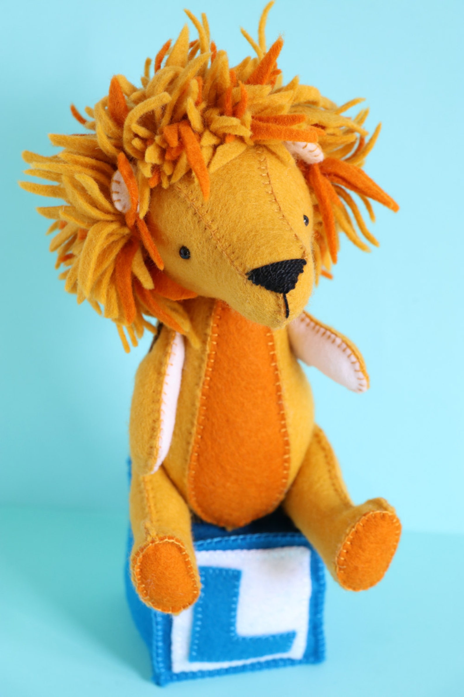 Lion Pdf Pattern, Felt Lion Pattern, Diy Lion, Plush Lion Pattern, Pdf ...