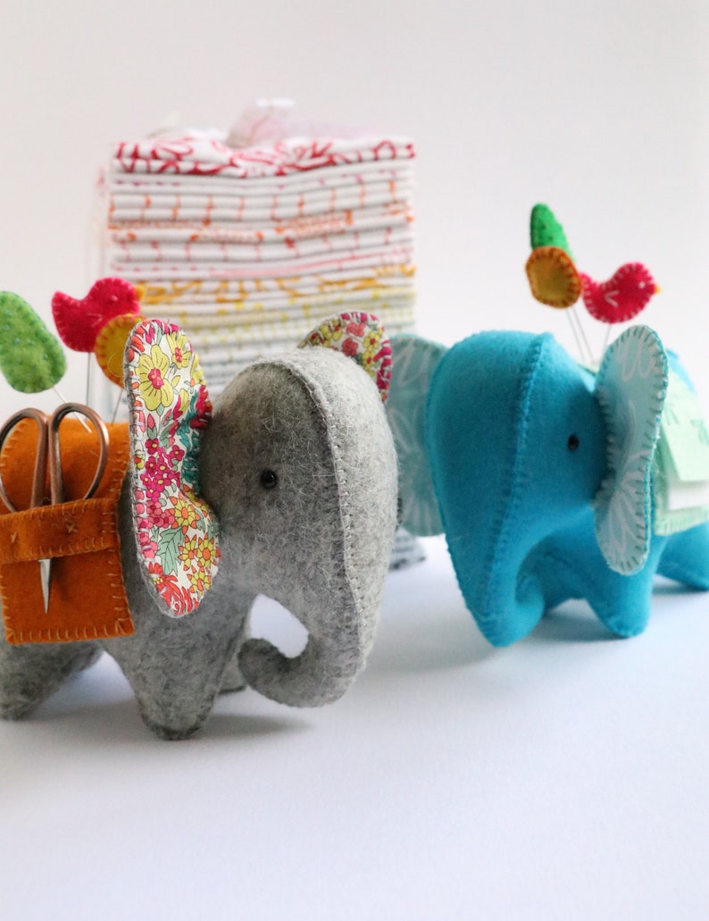Elephant Pin Cushion Pattern Elephant Pattern Felt Elephant - Etsy New ...