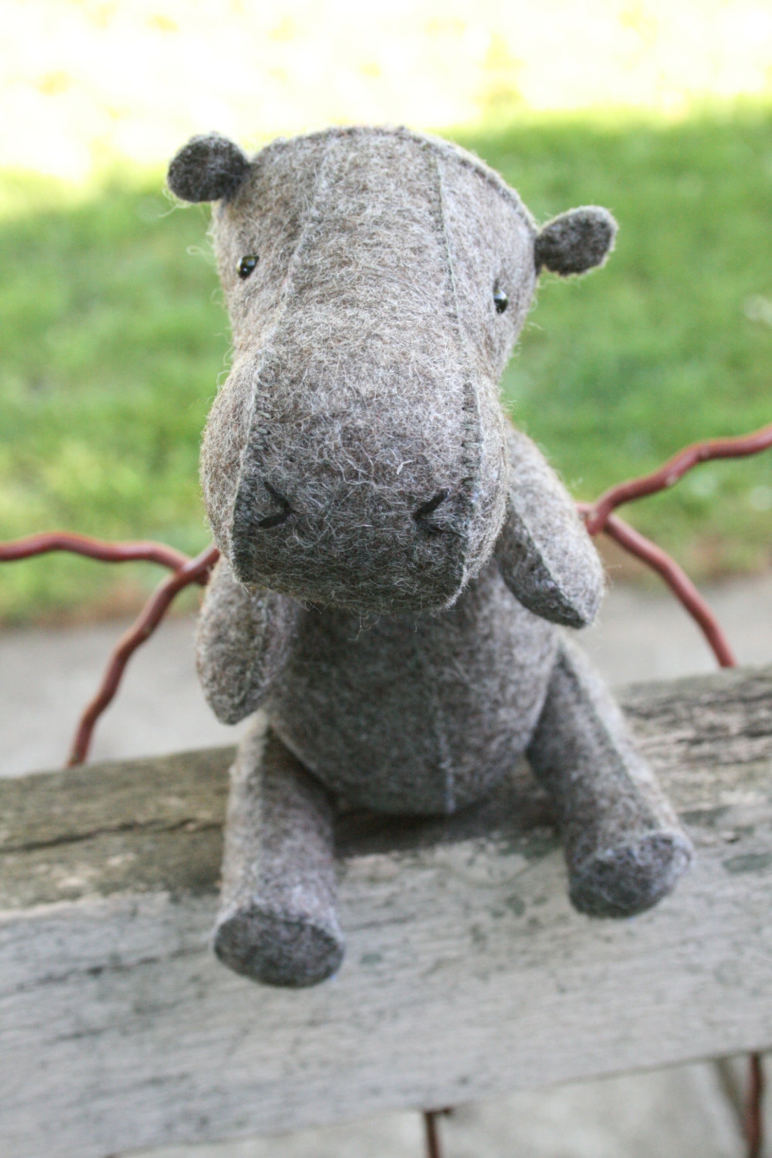 Felt Hippo Sewing Pattern, Hand Sewn Plush Toy (PDF Pattern) - Etsy ...