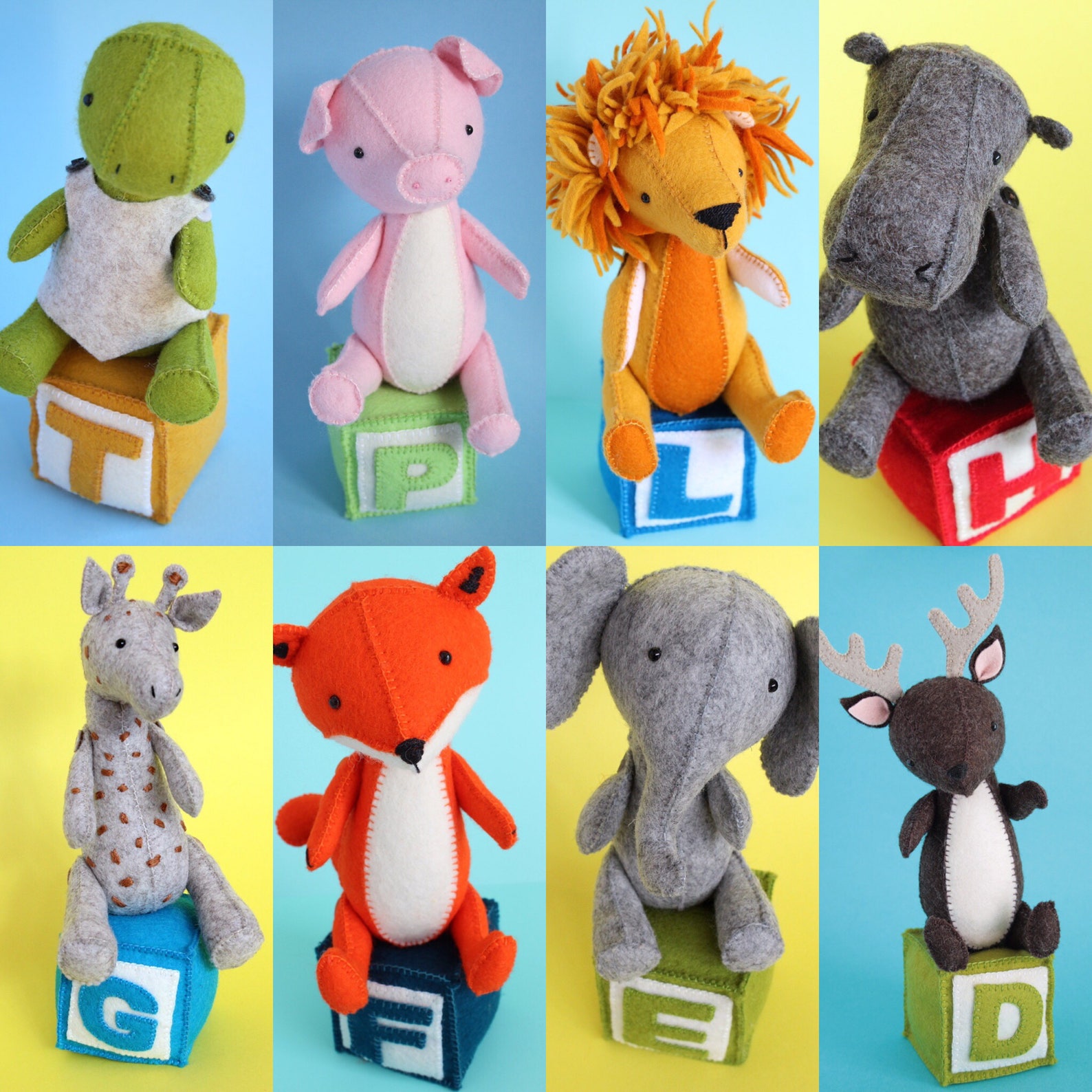Felt Hippo Sewing Pattern, Hand Sewn Plush Toy (PDF Pattern) - Etsy ...