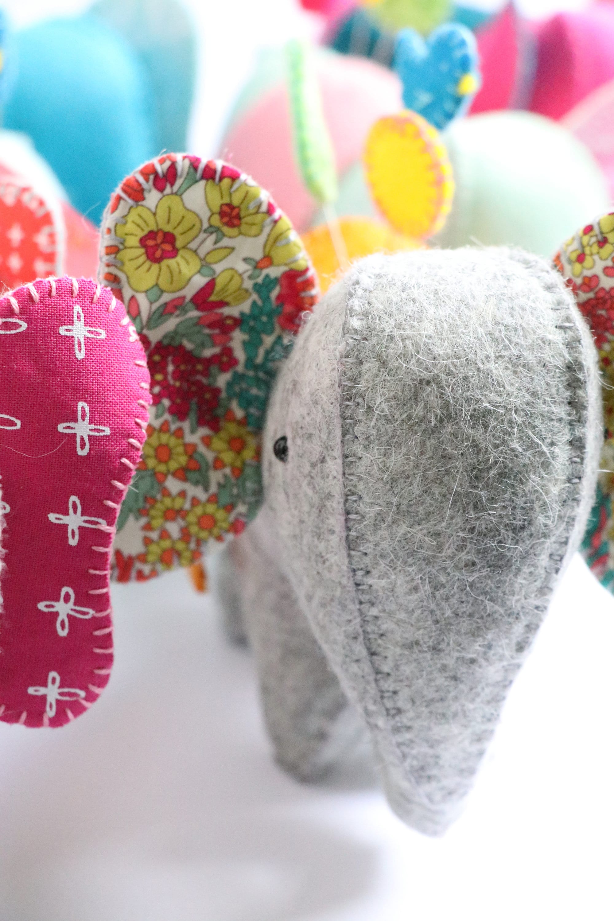 Elephant pin cushion pattern elephant pattern felt elephant - Etsy España