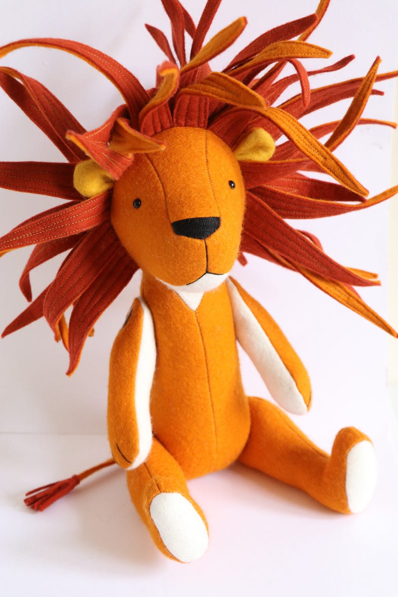 Lion Sewing Pattern Felt Lion Pattern Pattern PDF Plush - Etsy UK