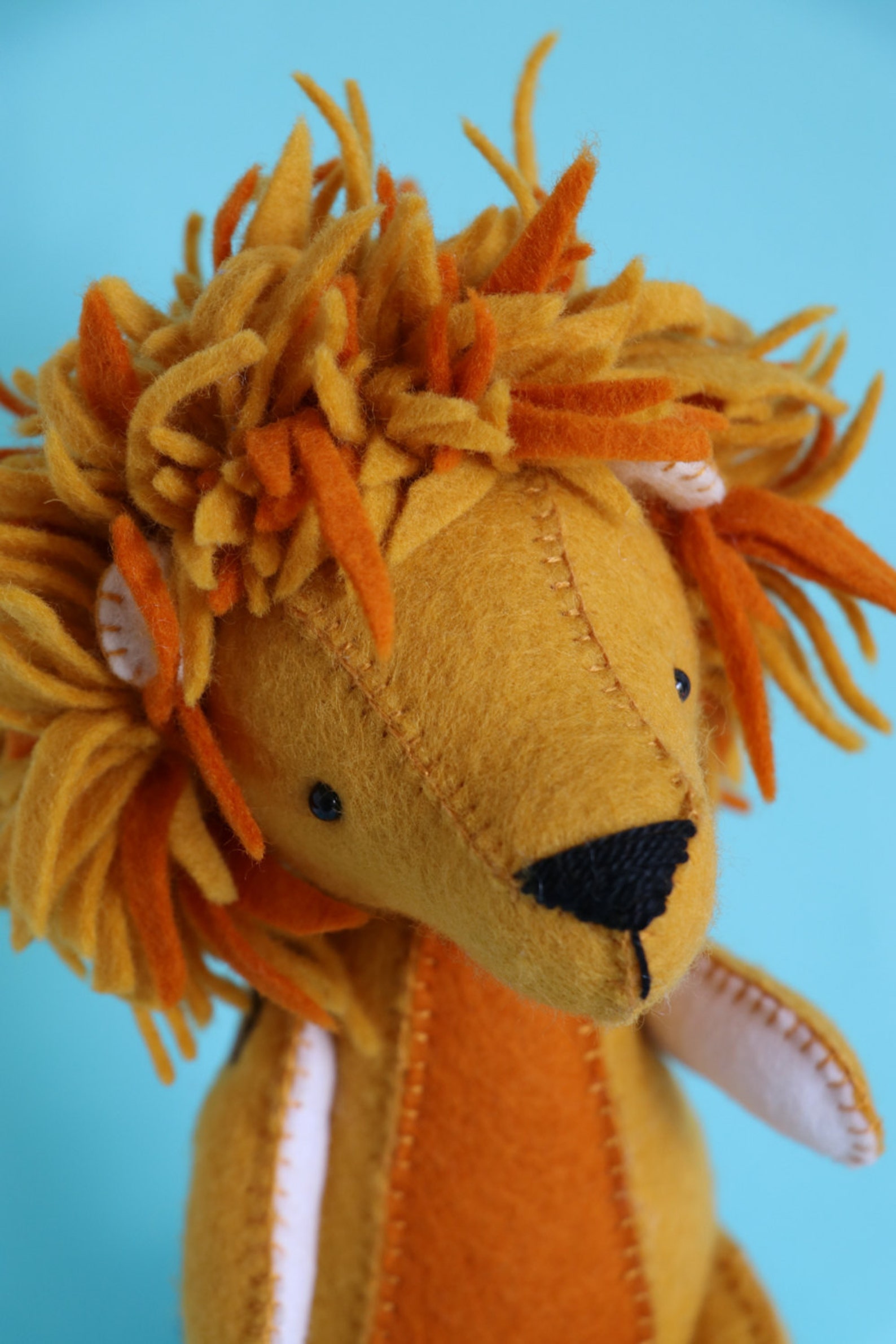 Lion Pdf Pattern Felt Lion Pattern Diy Lion Plush Lion - Etsy UK