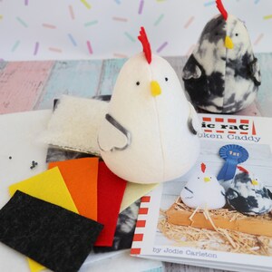 Chicken Caddy Kit ,hand Dyed Wool Felt, Chicken Pincushion Pattern ...
