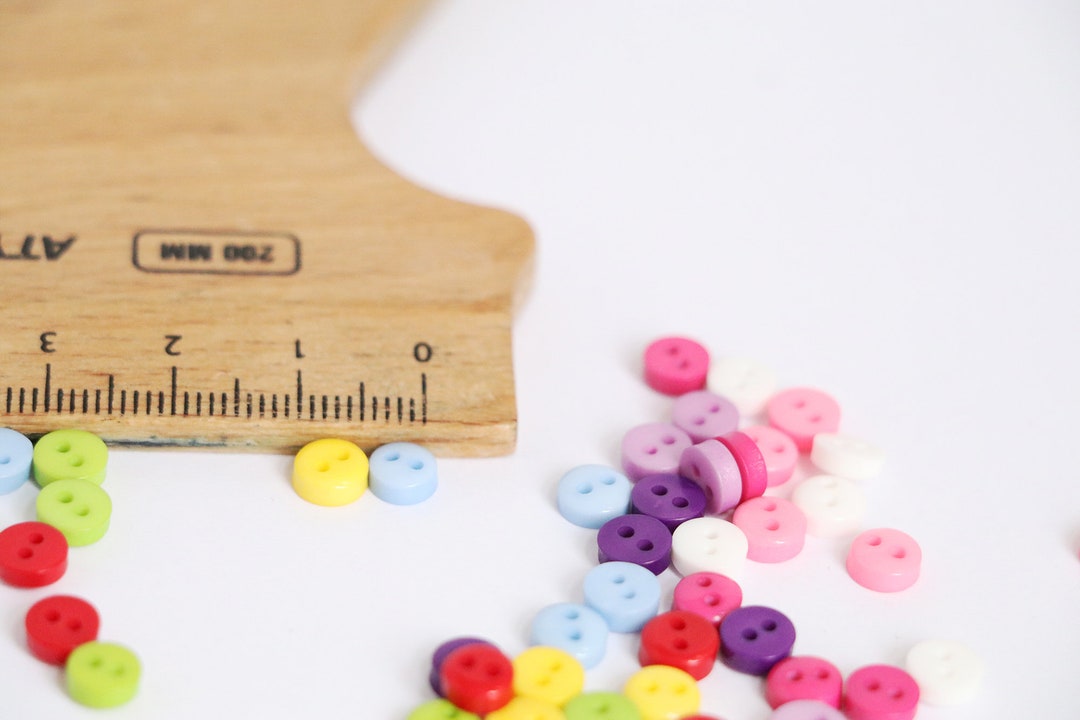 Tiny Doll Buttons, Small Buttons, Doll Clothes, Blythe Buttons, Rainbow ...