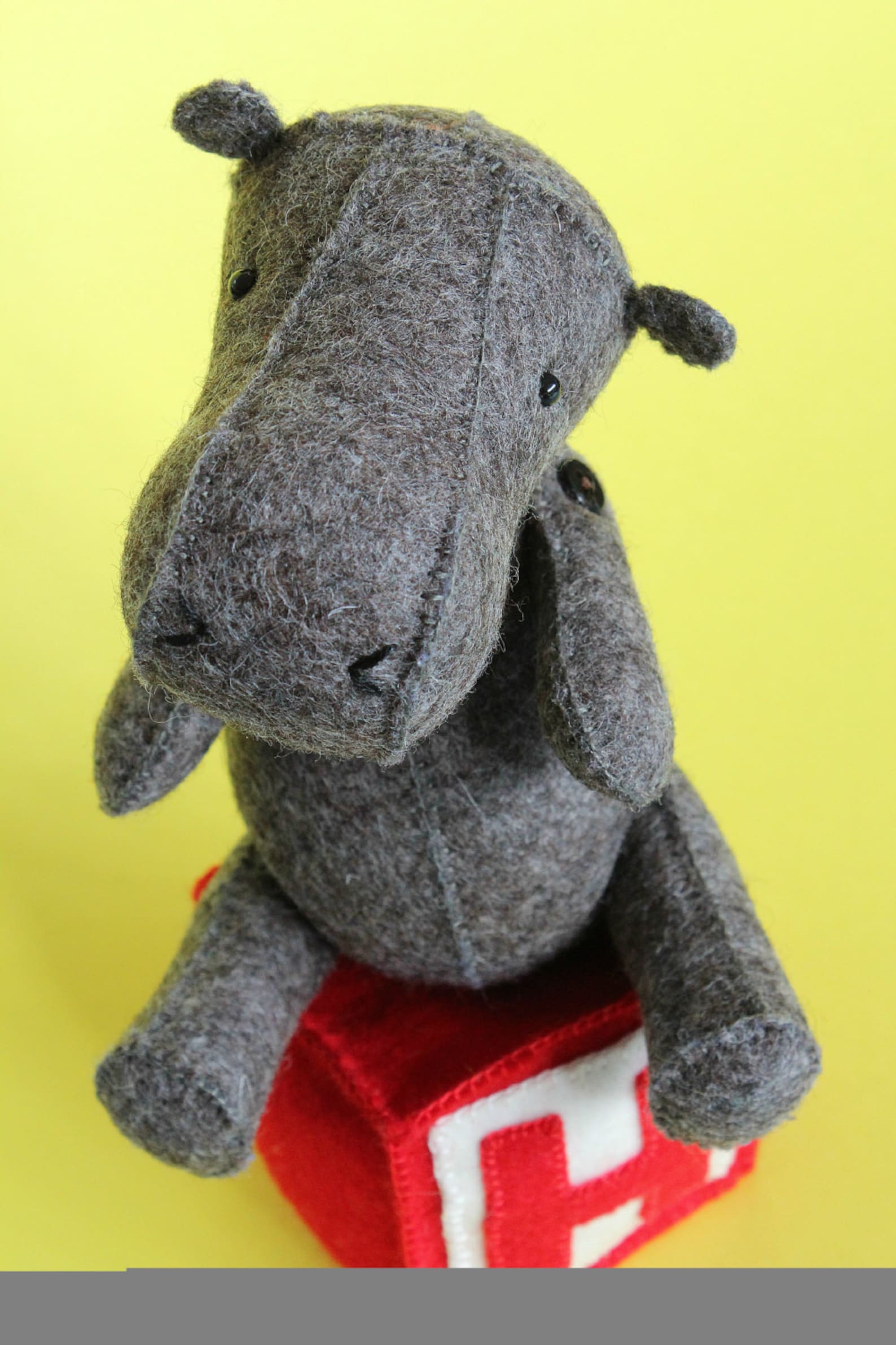 Felt Hippo Sewing Pattern: Instant Download, Hand Sewn Plush ...