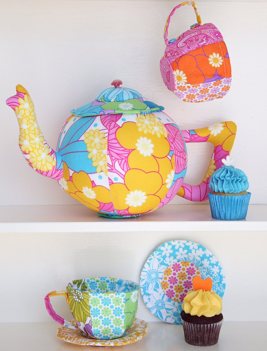 Tea Set Sewing Pattern, Tea Set Pattern, Tea Set PDF, Fabric Teapot ...