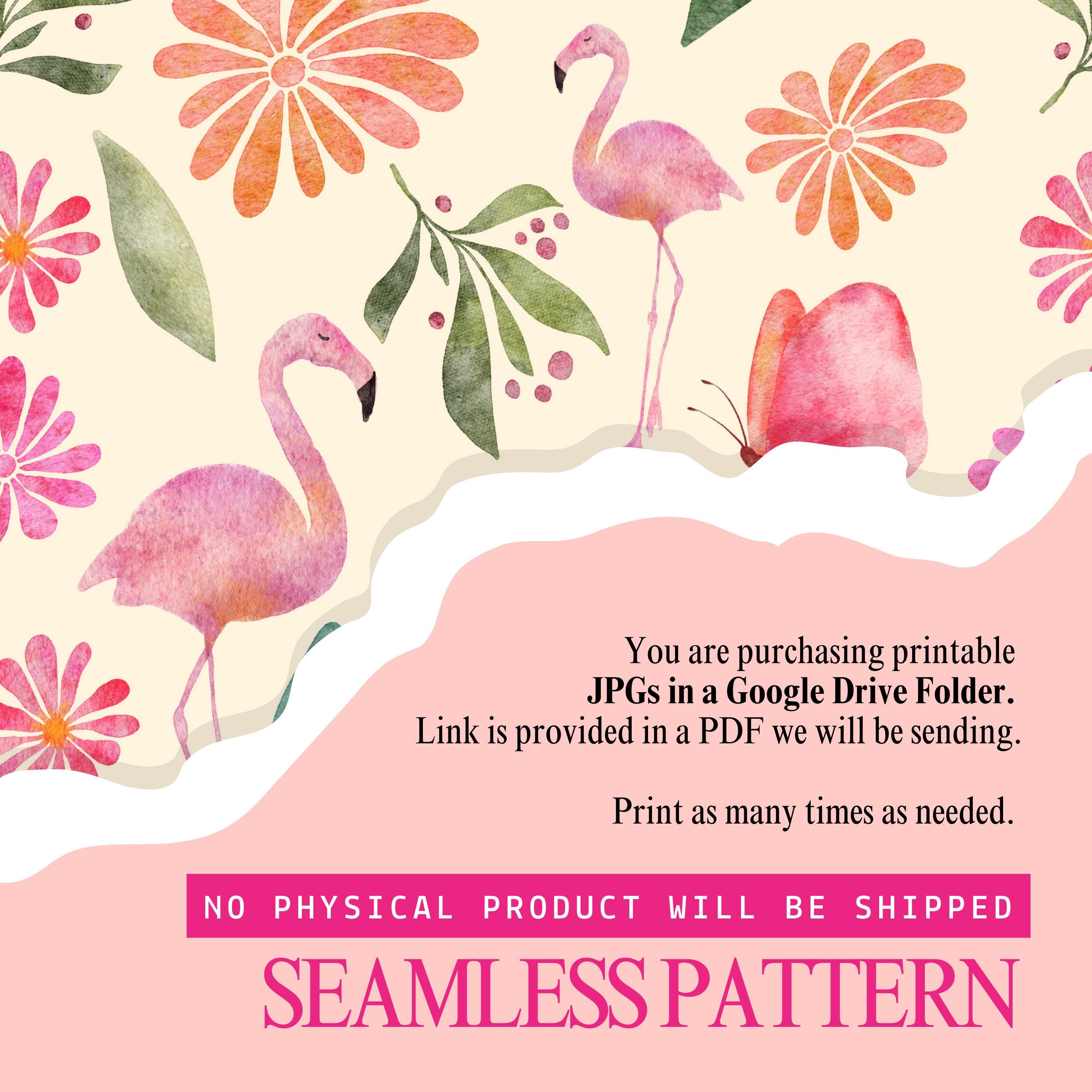 59 Assorted Cool Flamingo Seamless Pattern Scrapbooking Digital Paper ...
